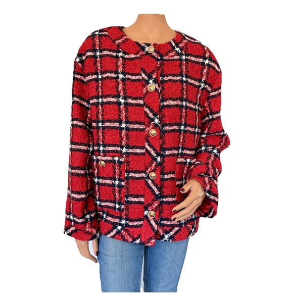 English Factory | Jackets & Coats | English Factory Womens Red Blue ...